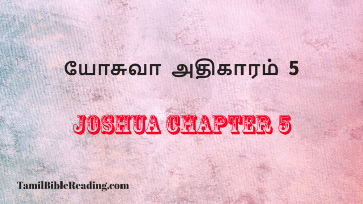 யோசுவா 5 - Joshua Chapter 5 - Online Bible Reading